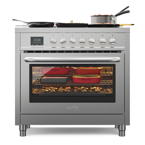 KoolMore 36 Inch Professional All-Electric range Stainless Steel with Legs, 4.3 cu.ft. KM-FR36EE ...